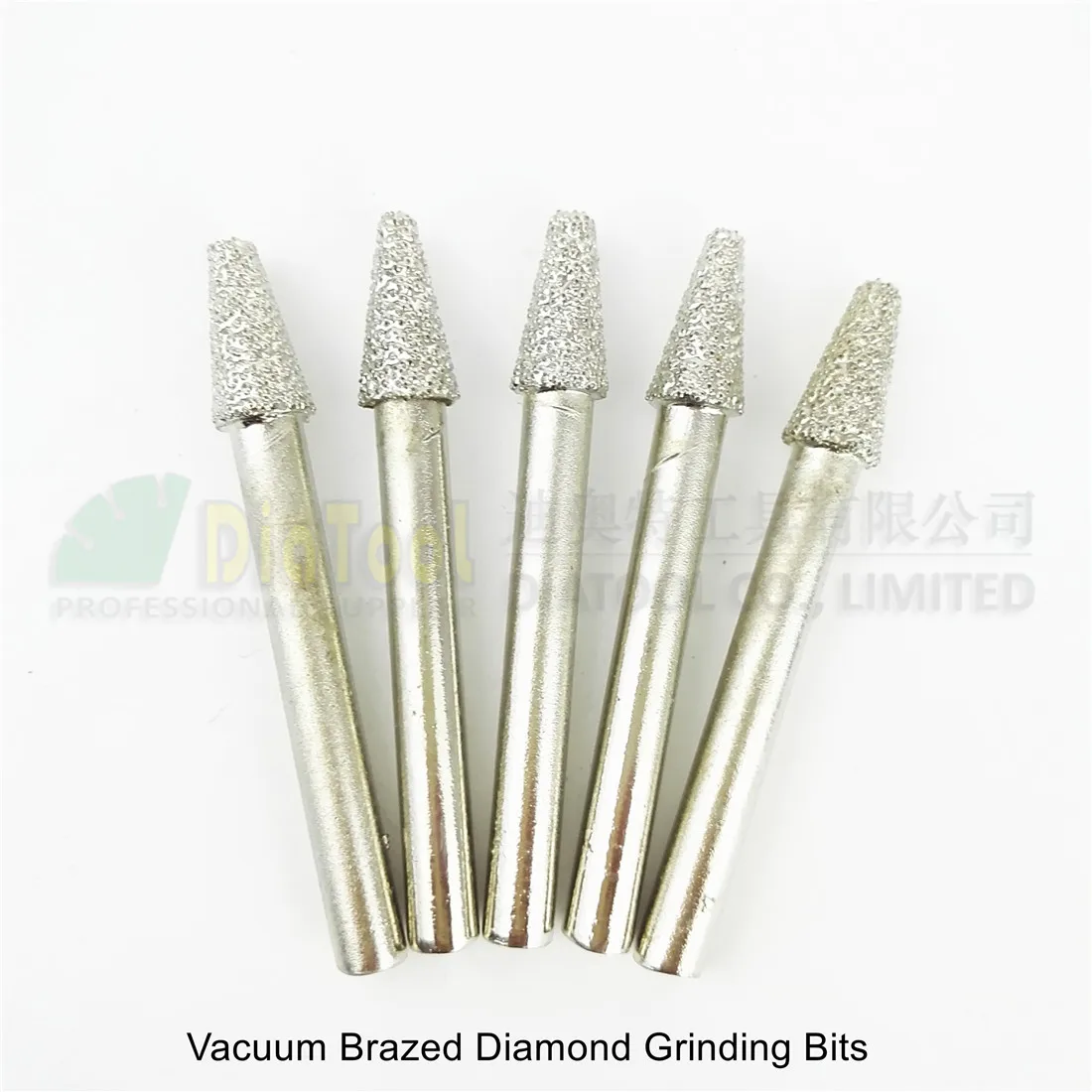 DIATOOL 5pcs #18 Vacuum Brazed Diamond Mounted Points Grinding Heads ...