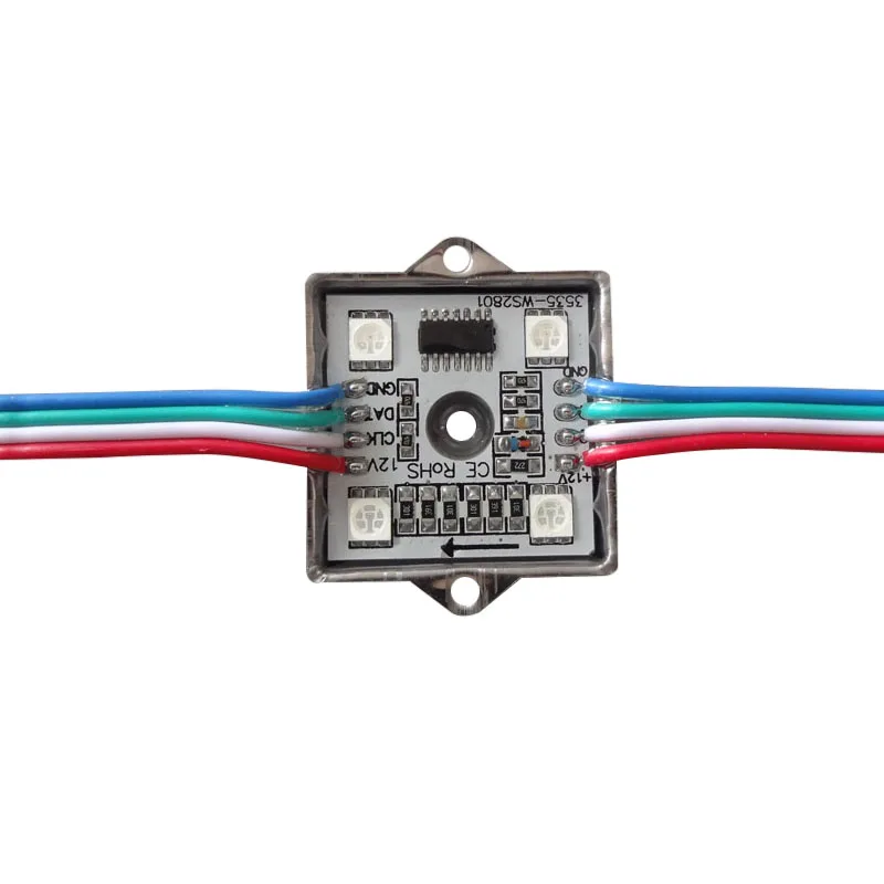 500X Wholesale WS2801 addressable matrix 4 leds RGB full color pixel ...