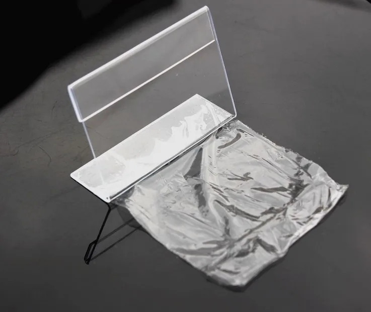 5*7.5cm acrylic clear label holder showing stand sign tag price label ...