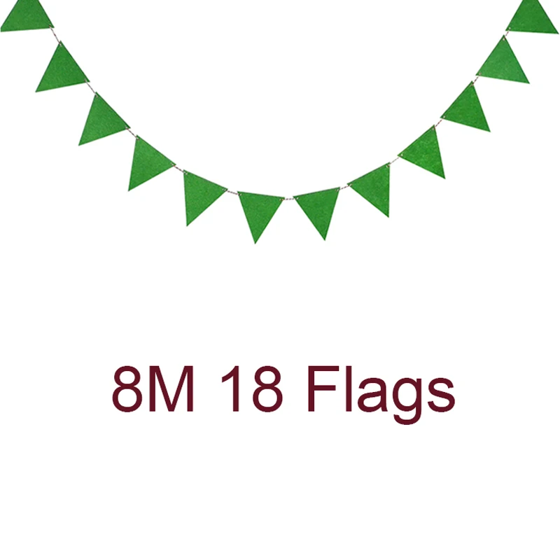 8M 18Flags Green slinger Party Bunting Pennants flag Banners baby ...