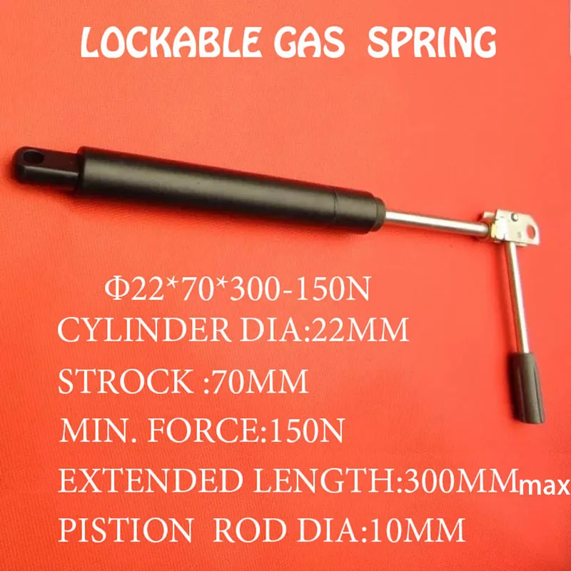 Adjustable Gas Spring 22-70-300mm 150n Lockable Position For ...