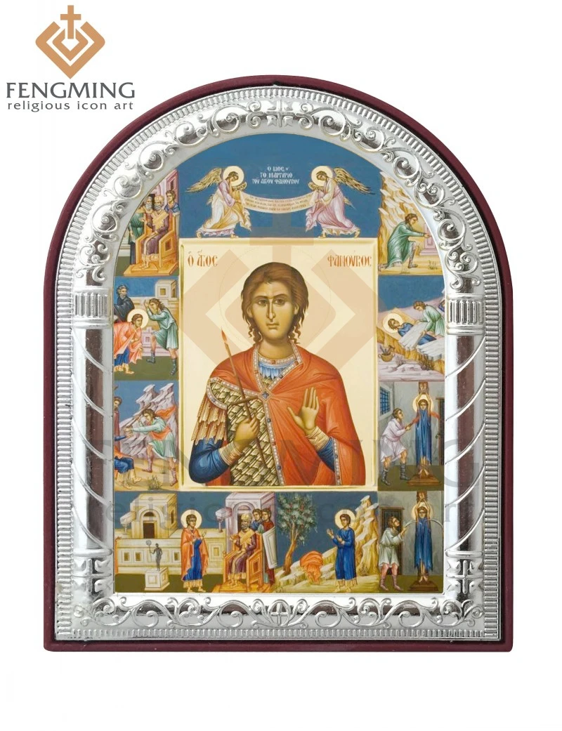 Fashion the greek orthodox Religious icon saint of metal frame plated ...