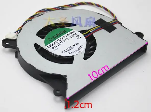 Original EFB0121S1-C010-S9A 12V 7.26W four-wire turbine fan - Uranful.com