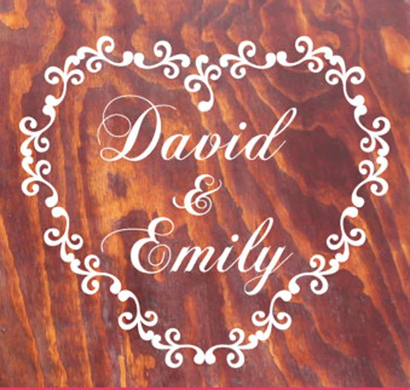 Personalised Wedding Sticker Sign Bride and Groom Names Customised ...