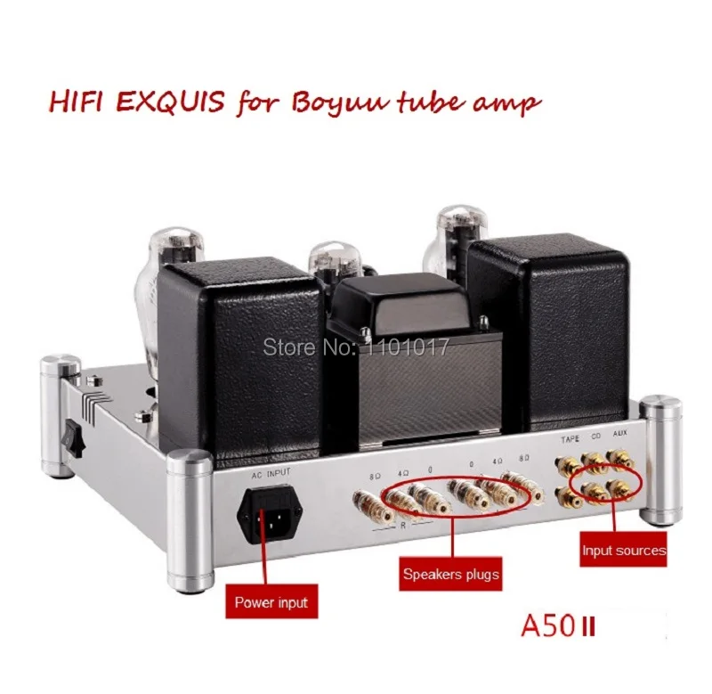 Boyuu A50 II 300B Ламповый усилитель HIFI EXQUIS Reisong 12AT7 6v6 ...