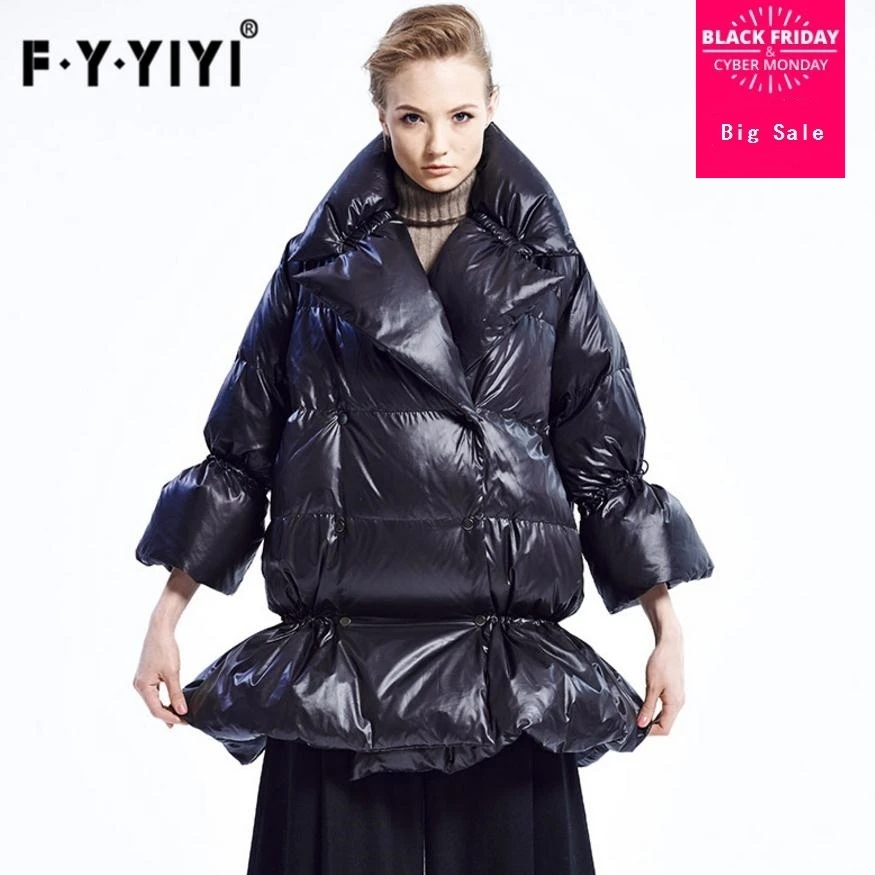 90-duck-down-fashion-brand-winter-stand-collar-loose-down-jacket-women ...