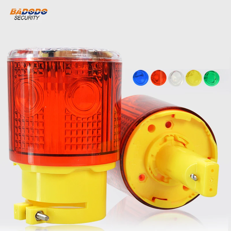 Rain-proof Optical Controlled No Switch Solar Warning alarm lamp light ...