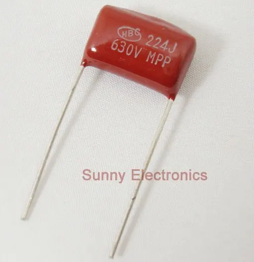 100pcs Polypropylene Capacitors 224J 224 0.22uf 220nf 630V CBB ...