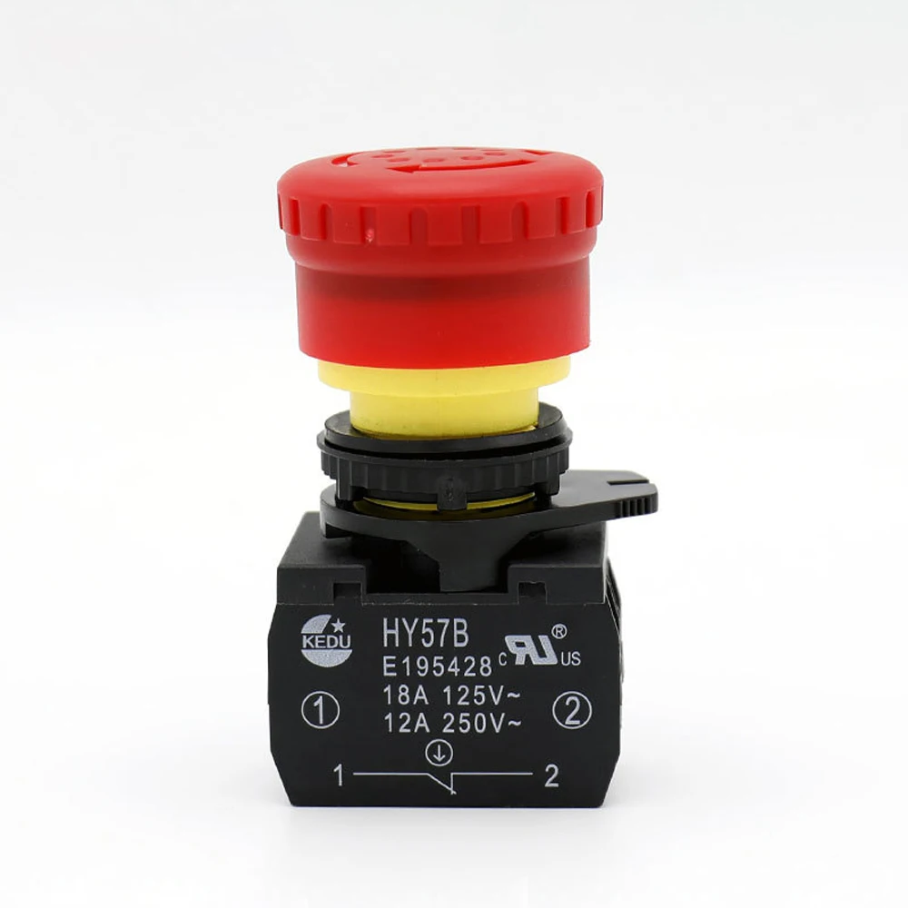 KEDU HY57B Emergency Stop Push Button Switch Industrial Pushbutton ...