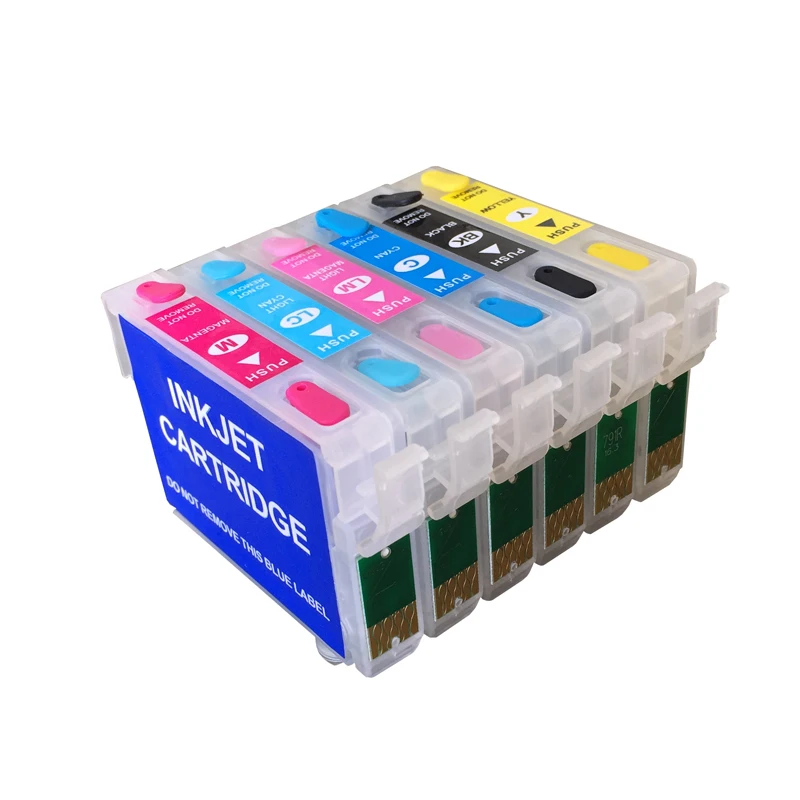 T0851 T0856 Empty Refillable Ink Cartridge For Epson T60 1390 Printer Cartridge With ARC Chips ...