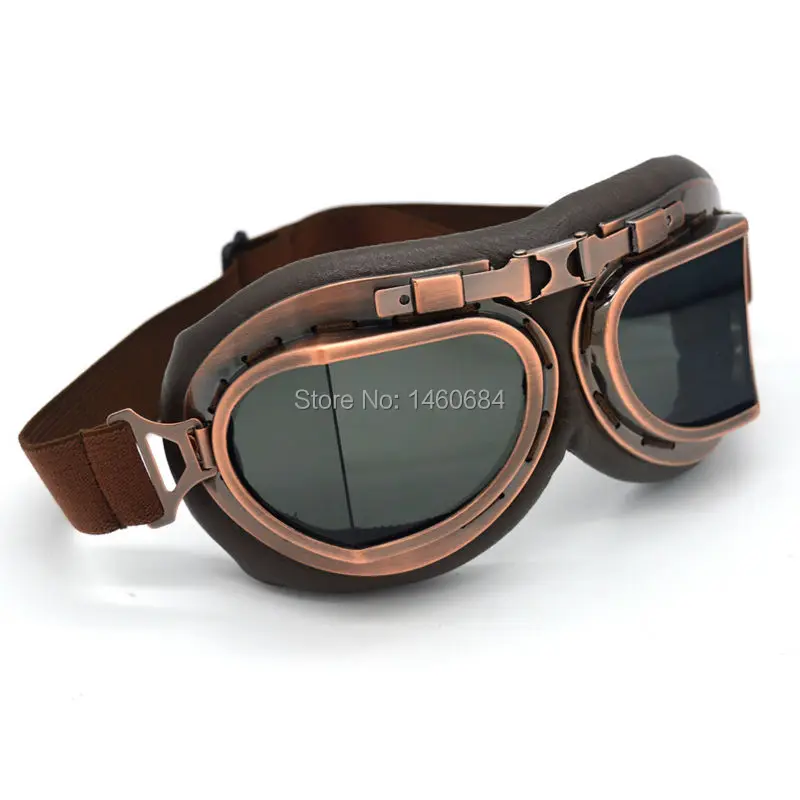 Evomosa Vintage WWII Pilot Flying Goggles Outdoor Sports Goggle Glasses ...