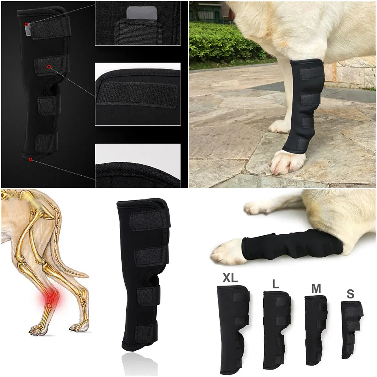 Protector-transpirable-para-lesiones-soporte-de-rodilla-para-perros ...
