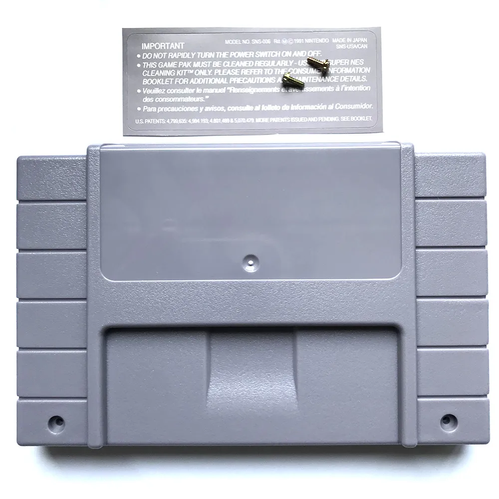 Snes Replacement Shell game cartridge with back sticker for snes-in ...