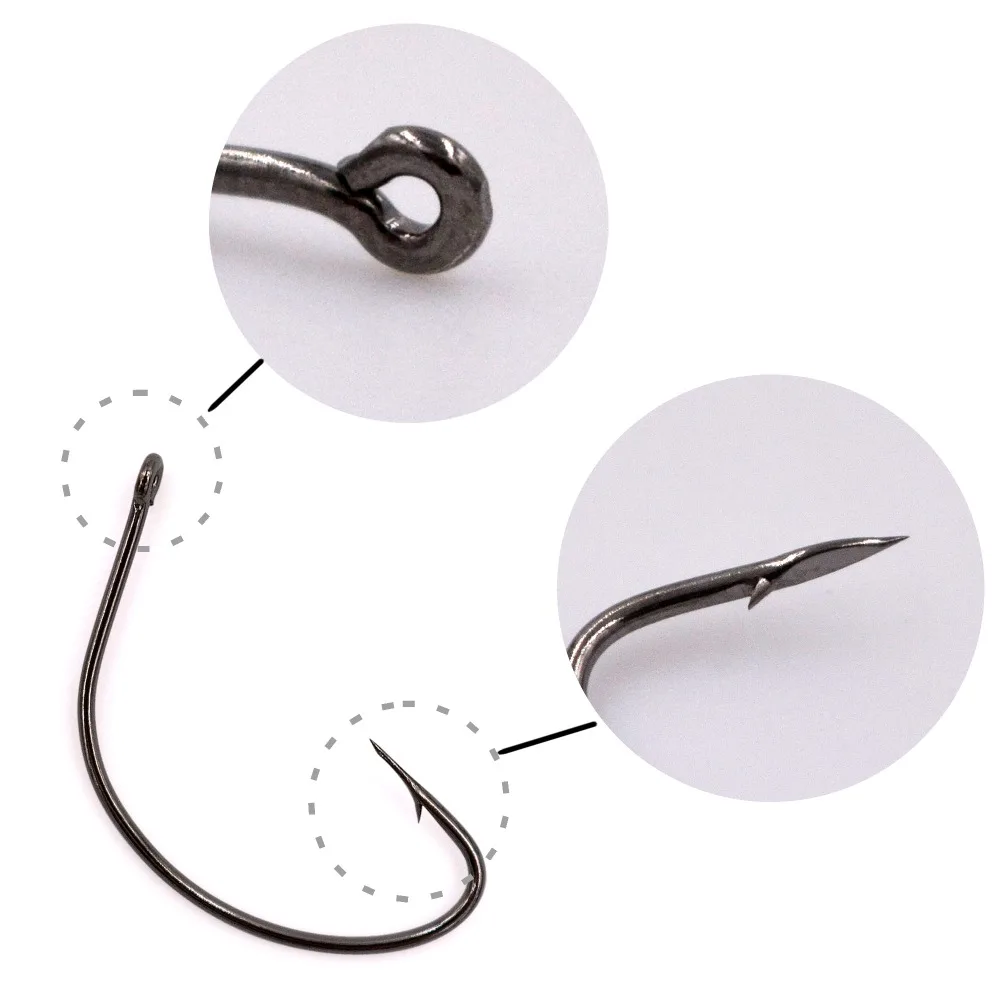 Thetime Brand Wg Sharp Drop Shot Rig Hooks 10 Pieces/pack High Carbon ...