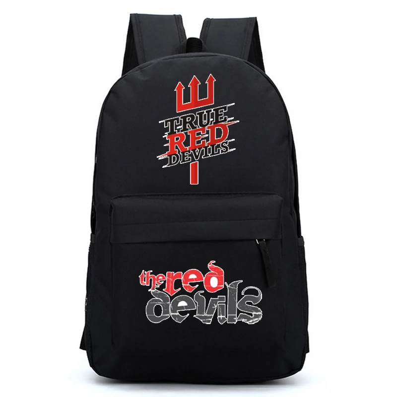 Red Devils England Football Backpack For Fan Cartoon School Bag Anime ...