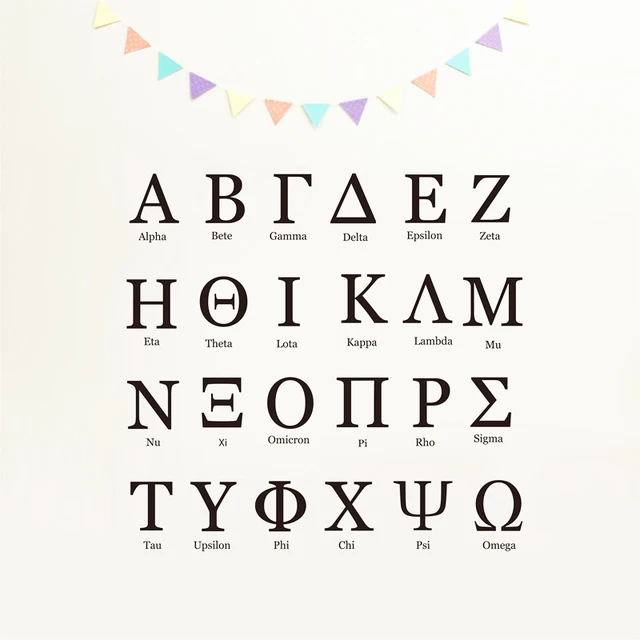 Personalized Greek Letters Decals Sorority Decor Vinyl Art Sticker ...