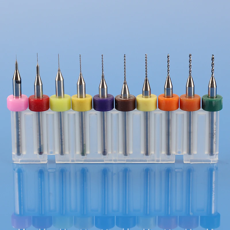 SSOOGTECH 10pcs 0.1mm to 1mm PCB mini drill Bit tungsten steel carbide ...