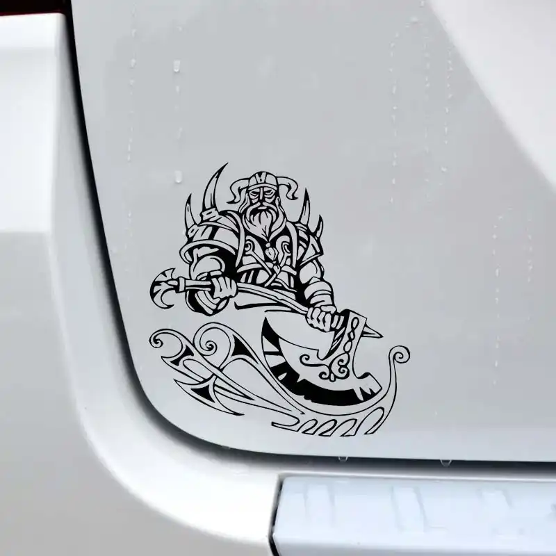 YJZT 16.1*16.9CM Firece Strong Powerful Viking Warrior Car Sticker ...