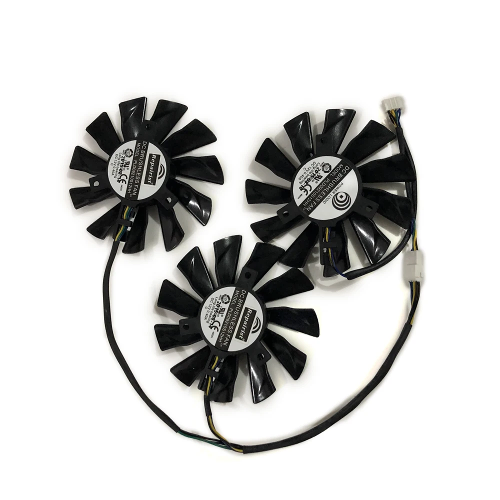 3pcs/set Gtx 980ti/1080ti Gpu Cooler Fans Video Fan For Msi Gtx1080ti ...