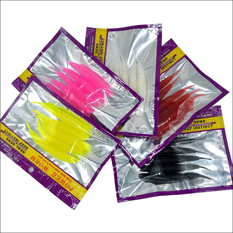 Fishing Soft Lure Artificial Pupae Bee Worm Grub Bait Needle Tails ...