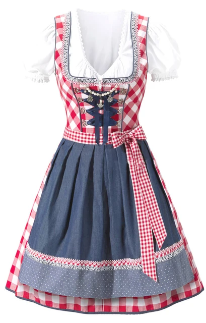 3 Tlg Dirndl Traditional Costume German Austrian Bavarian Oktoberfest