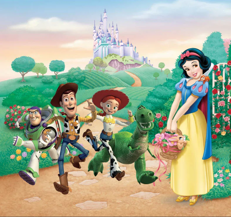 7x5FT Green Hills Castle Tower Snow White Princess Toy Story Woody ...