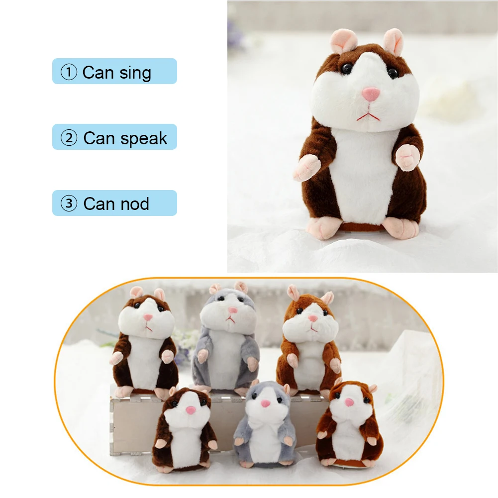 Talking Hamster Mouse Pet Plush Toy Hot Cute Speak Talking Sound Record ...