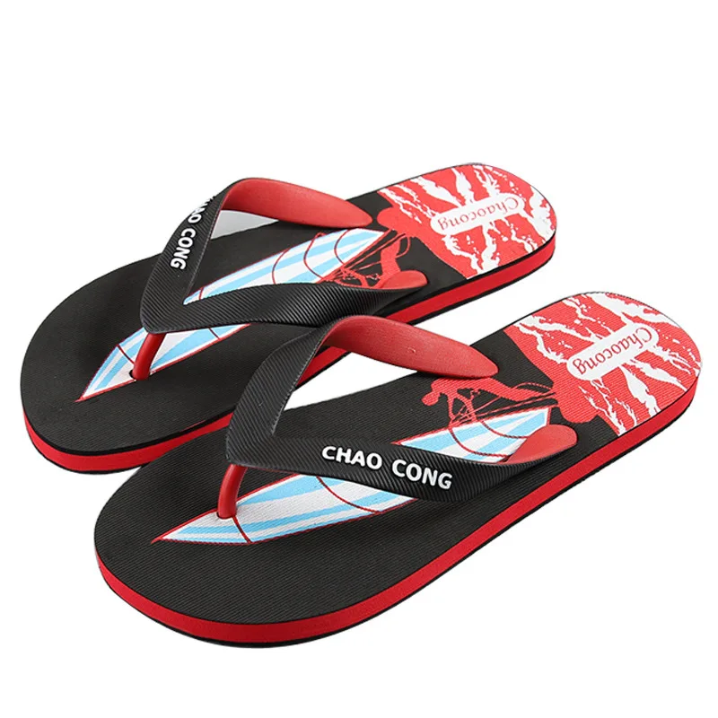 2018 Summer Mixed Colors Massage Surf Beach Slippers Men Shoes Flip ...