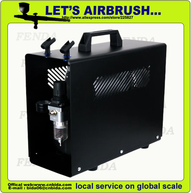 Fengda Airbrush compressor AS 186A With 3L Tank,air pressure gauge,air ...