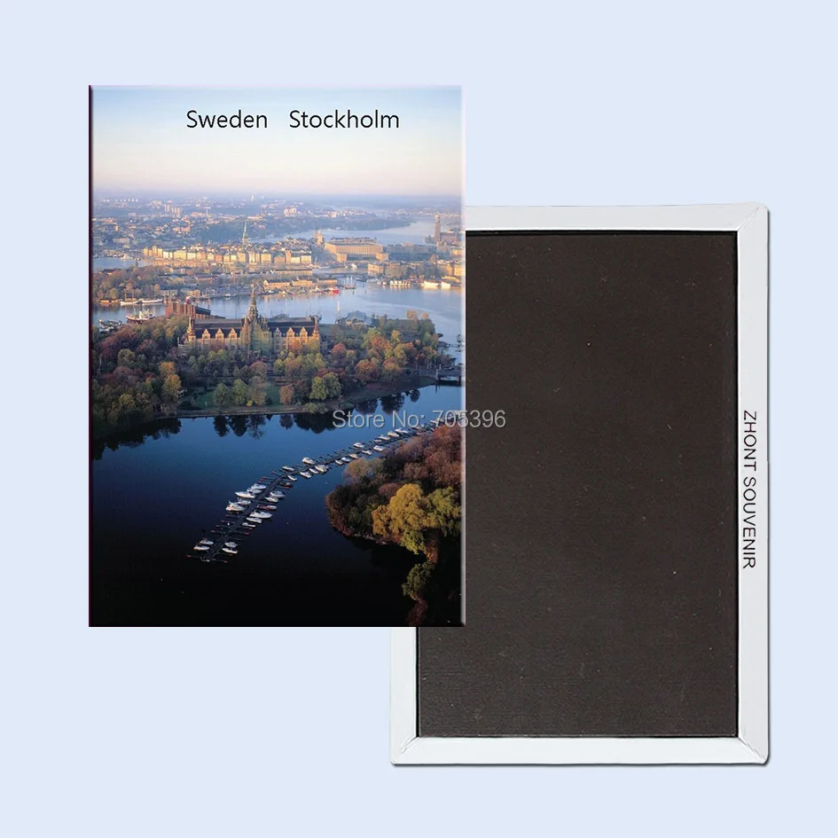 SOUVEMAG Home Decor Stickers Sweden Stockholm City Tourist Metal Fridge ...