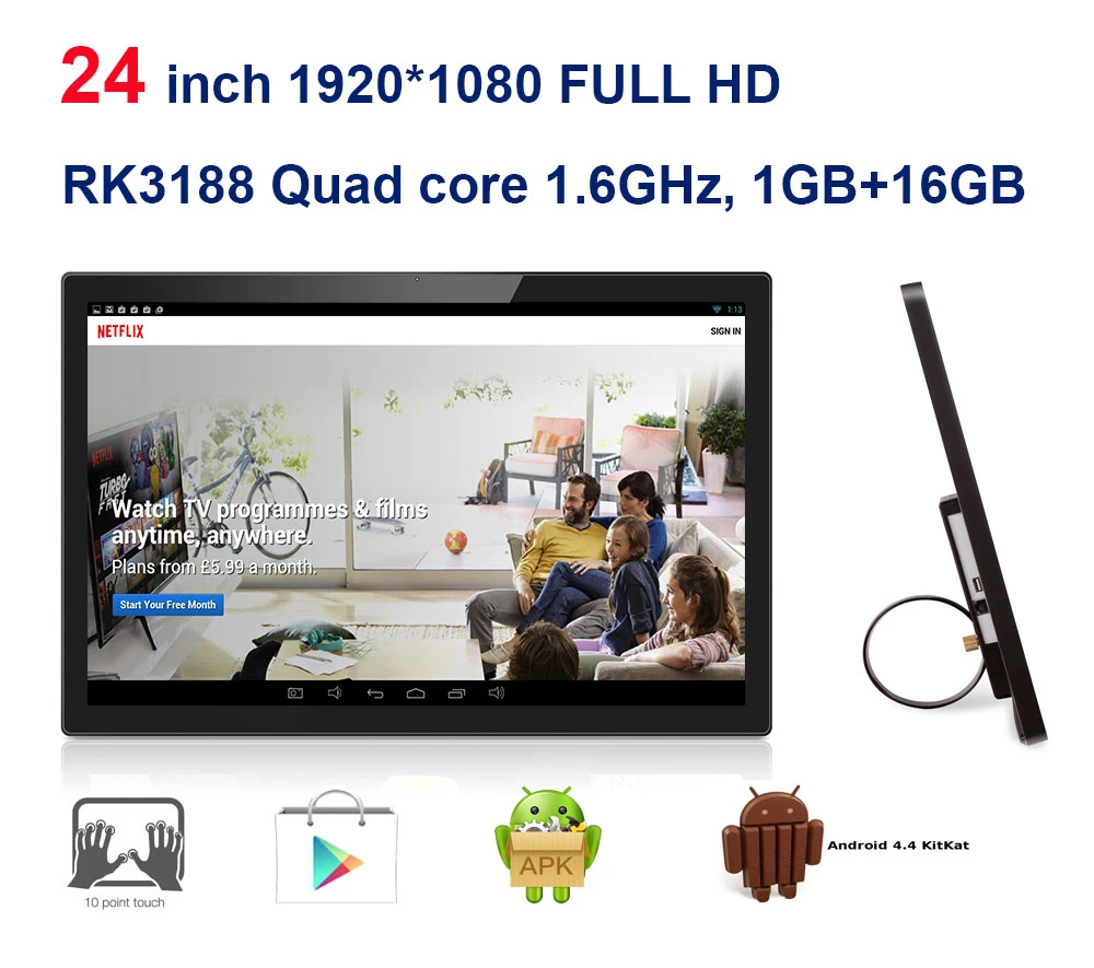 24 Inch Android All In One Pc,kiosk,smart Tv 3-in-1 (touch Screen ...