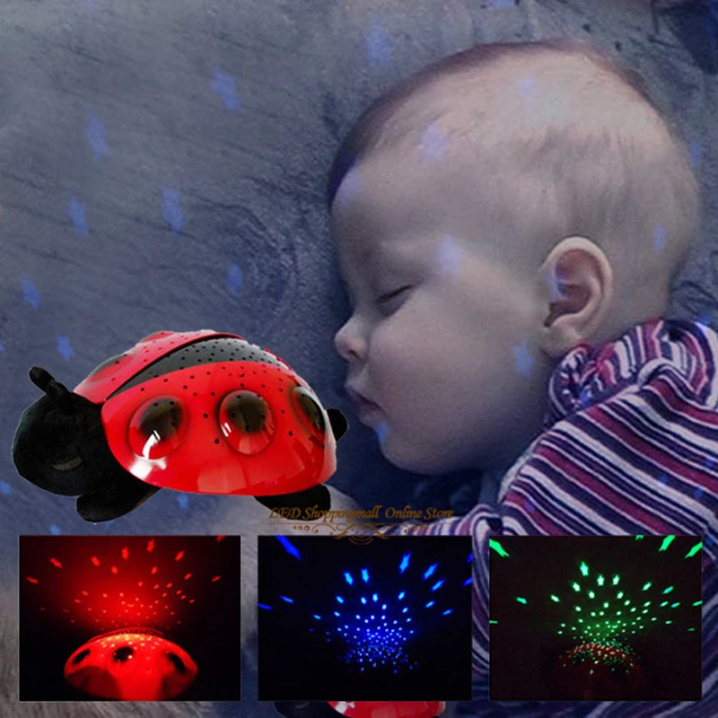 New Arrival Ladybug Night Light Stars Constellation Lamp Projector Baby ...