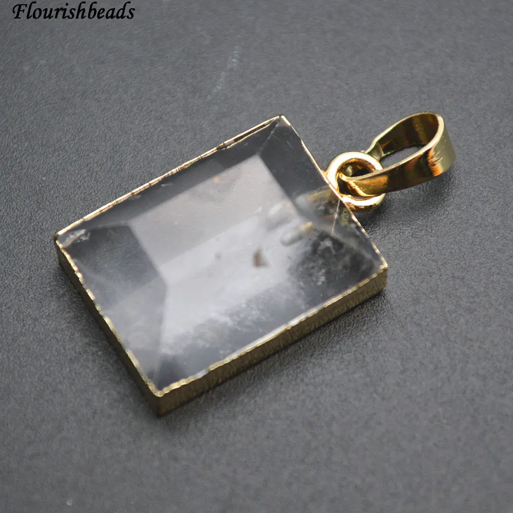 Wholesale Natural Clear Crystal 15x25mm Square Rectangle Shape Surface ...