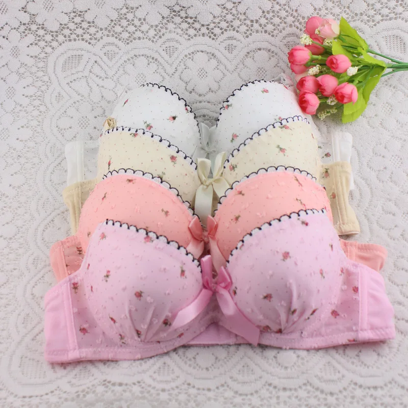 Conjunto de ropa interior de algodón con encaje floral para niñas ...