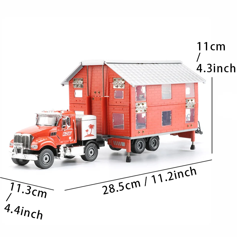 KDW 1:50 Double Layer Transformation Touring Car Toy Alloy Caravan ...