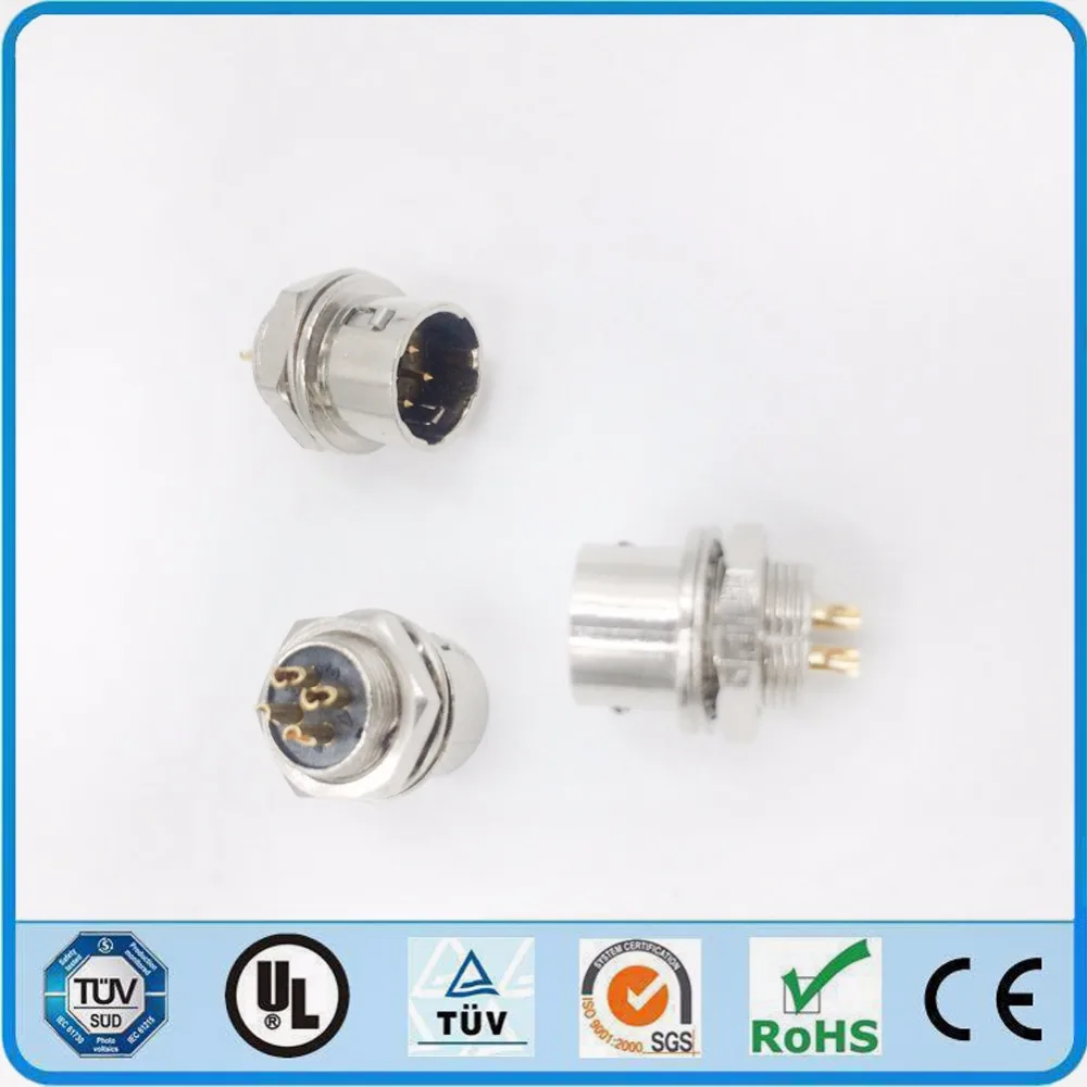 Hirose Metal Circular Connector 4 pin Male Plug HR 10A 7R 4P for CCD ...