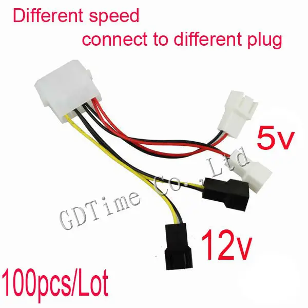 100pcs Multi Connector 12v 4pin Male To 12v 5v 4pin 3pin Male Y ...