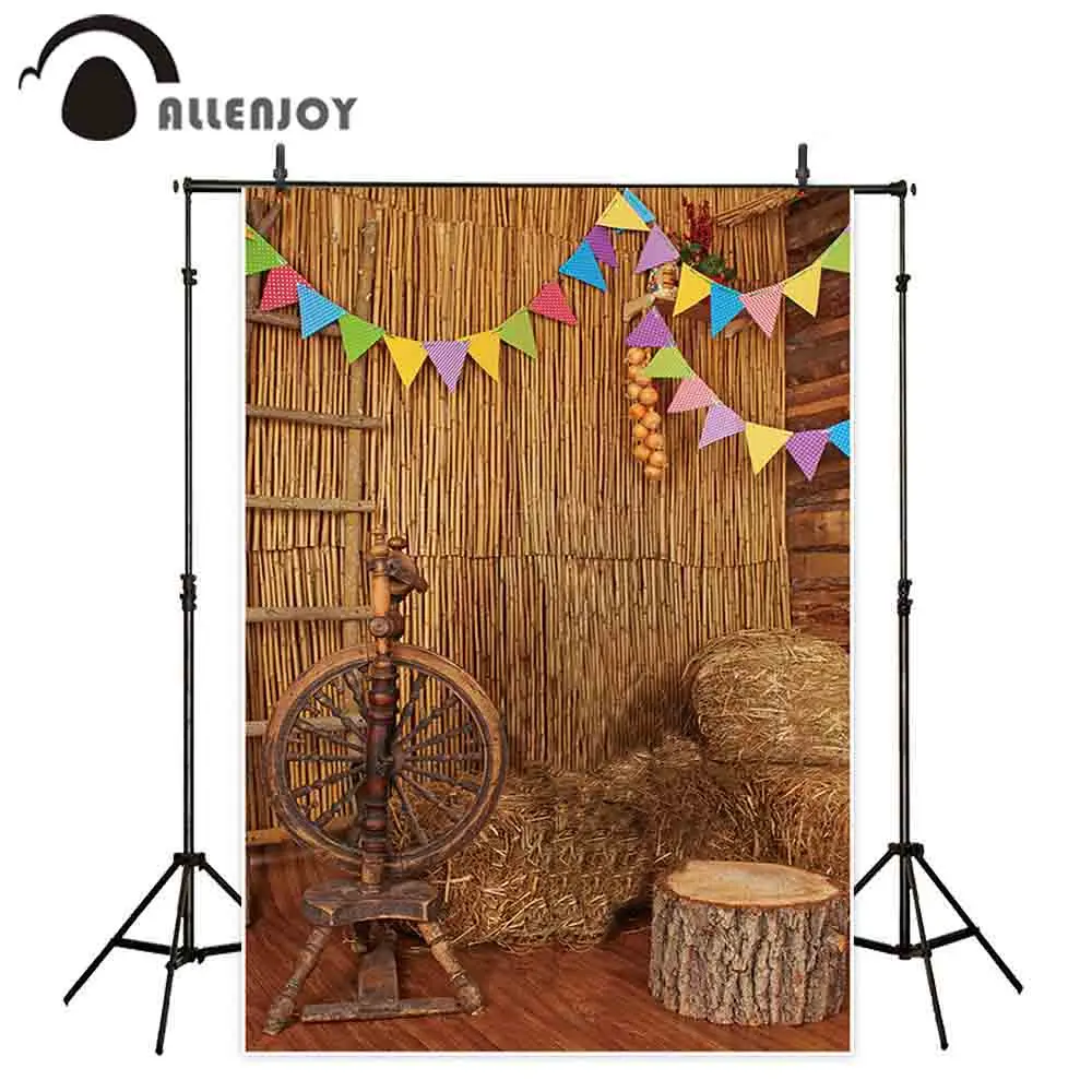Allenjoy-photography-backdrop-autumn-straw-farm-rustic-studio-decor ...