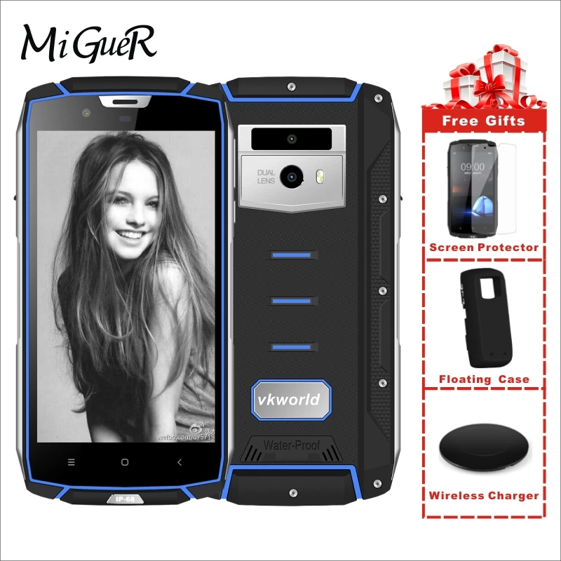 VKworld VK7000 IP68 Waterproof Smartphone 5.2" Inch 4GB+64GB Android 8. ...