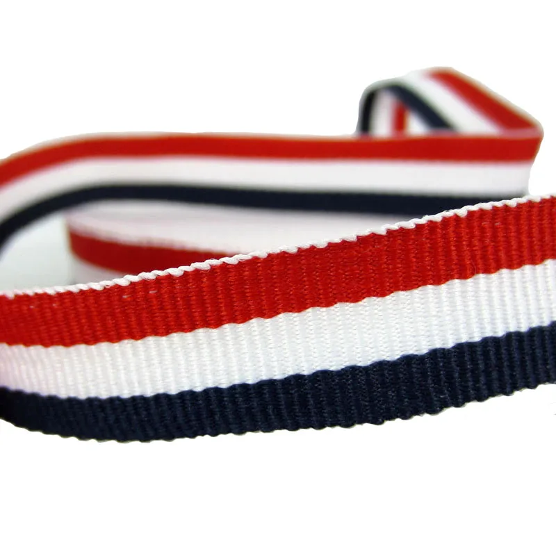 10yards 5/8" Patriotic Red White Navy Blue Stripe Grosgrain Ribbon Flag ...