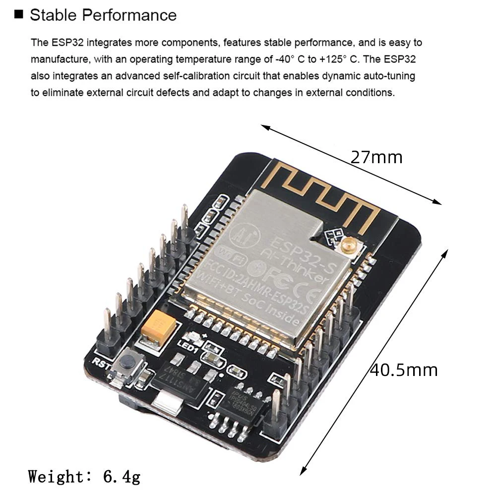 ESP32-CAM ESP32-S WIFI+Bluetooth Development Board W/ OV2640 Camera ...