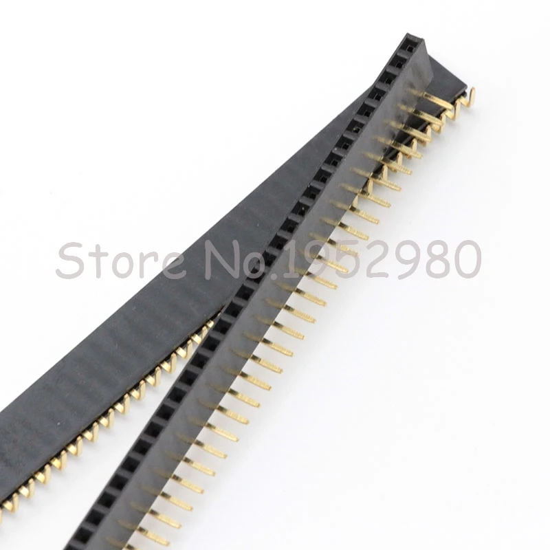 20PCS 2.54mm Single Row bent Female 1*40Pin Pin Header Connector Strip ...