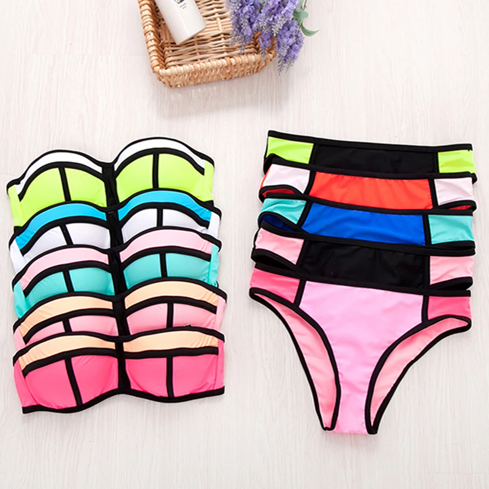 Swimwear Women Patchwork Bikinis Women New Summer 2016 Sexy Swimsuit