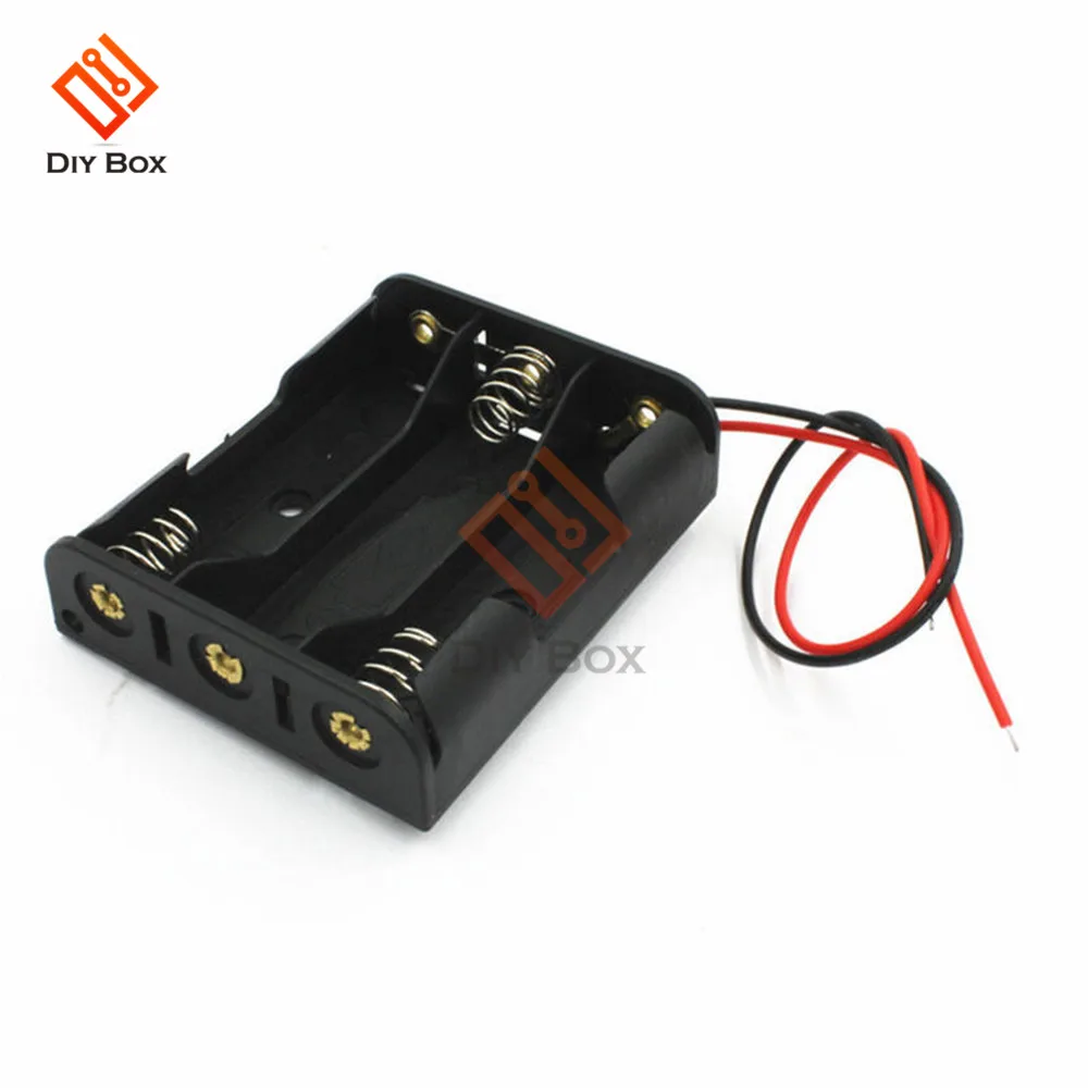 Black 3xAA 2A Battery Holder Box Case with Switch EE4068-in Connectors ...