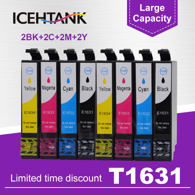 T1631 Ink Cartridge For Epson T16 16XL WorkForce WF-2010W WF-2510 WF ...