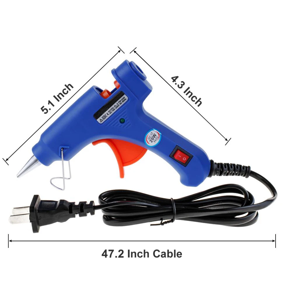 EU Plug Professional High Temp Hot Melt Glue Gun 20W Graft Repair Heat ...