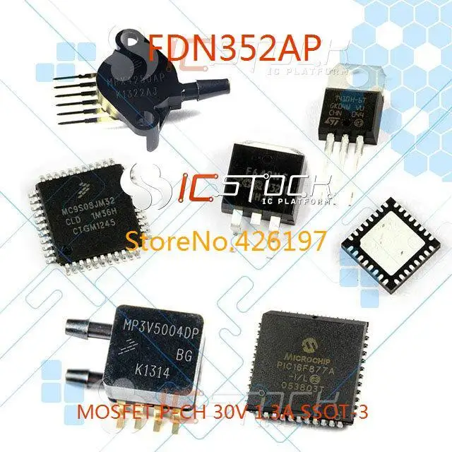 무료 배송 FDN352AP MOSFET P CH 30 볼트 1.3A SSOT 3 352 FDN352 30 개|p-ch ...
