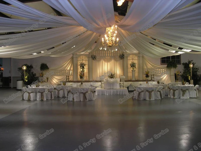 White Luxury Wedding roof Drape Canopy Drapery 12mx1.4m Wedding Roof ...