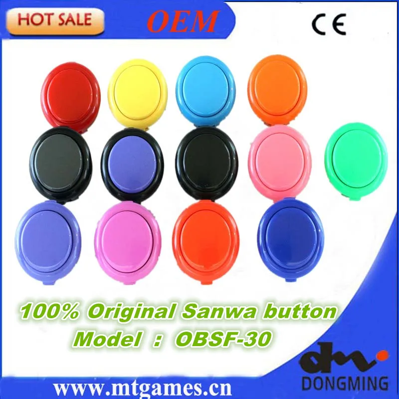 4 unids in1 lote 100% Oficial original sanwa button para arcade máquina ...