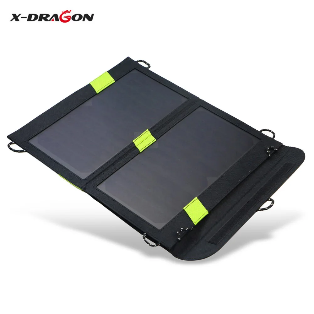 X DRAGON 14W Solar Panel 5V 1.6A High Efficiency Portable Sun Power ...